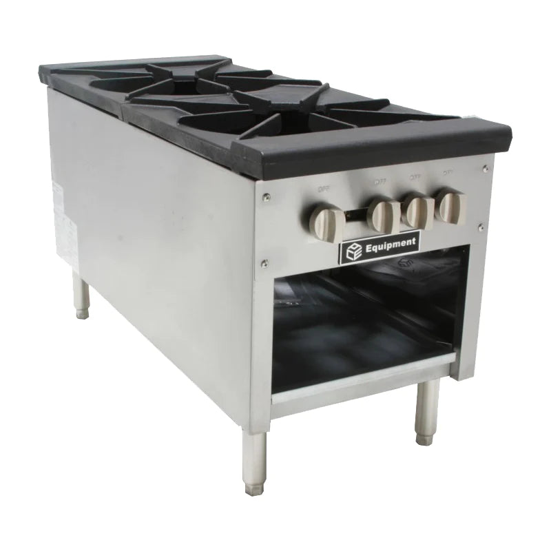 3 Ring Stock Pot Range, double burner, LP, 24"H, 180,000 BTU/hr, ETL ...
